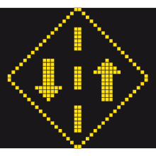 PMV-T-D-80 Signal avancé de circulation à double sens
