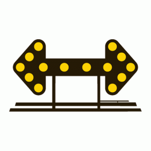 Flèche de signalisation lumineuse